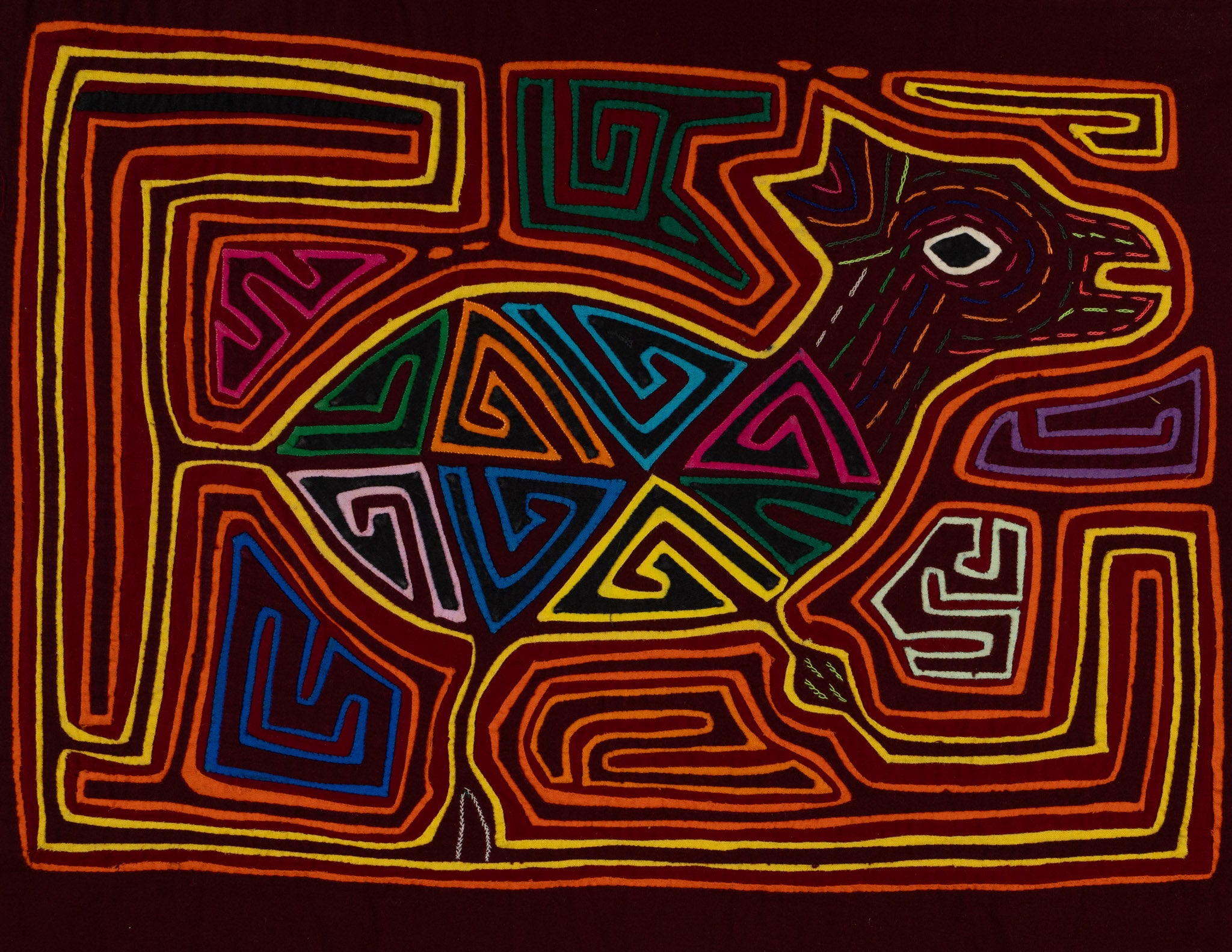 Traditional Multi-Color Deer In The Jungle Mola – TraderBrock