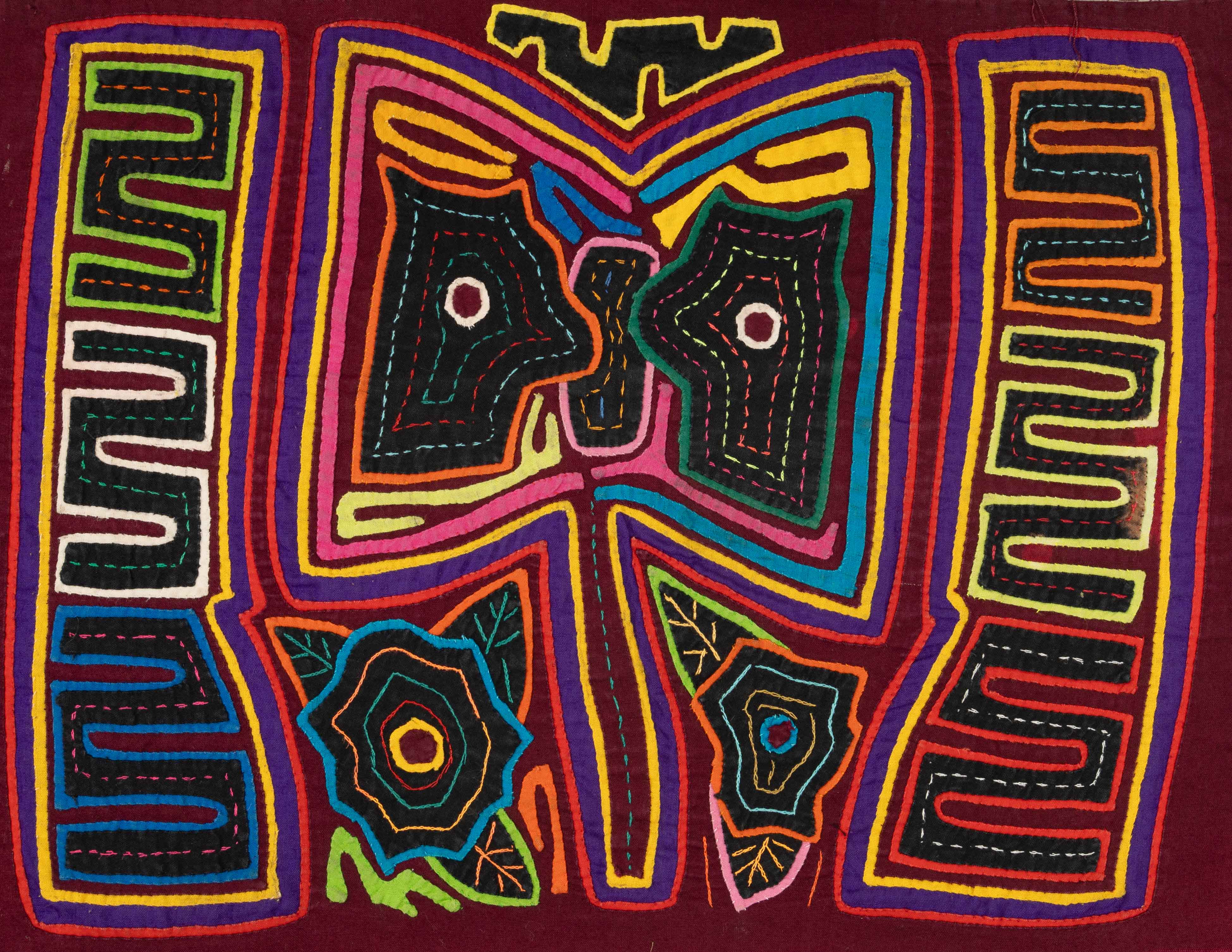 Burgundy And Purple Two Puppy Dog Mola – TraderBrock